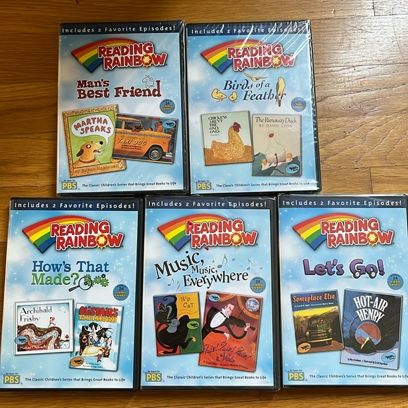 reading Rainbow | Media | Set Of 5 Nib Reading Rainbow Dvds | Poshmark